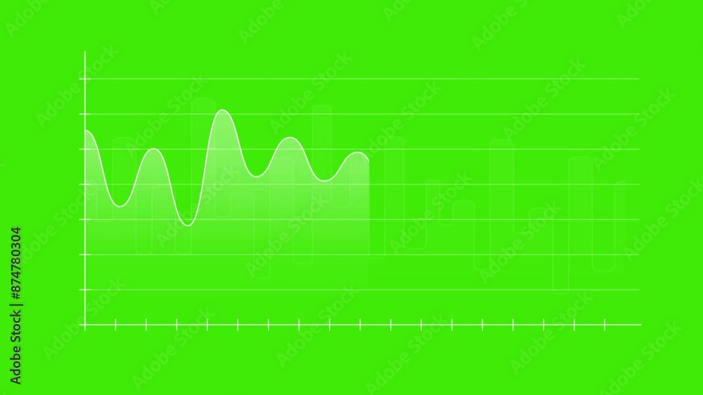 Curve line rising bar graph, Showing growth Financial graph analysis on ...