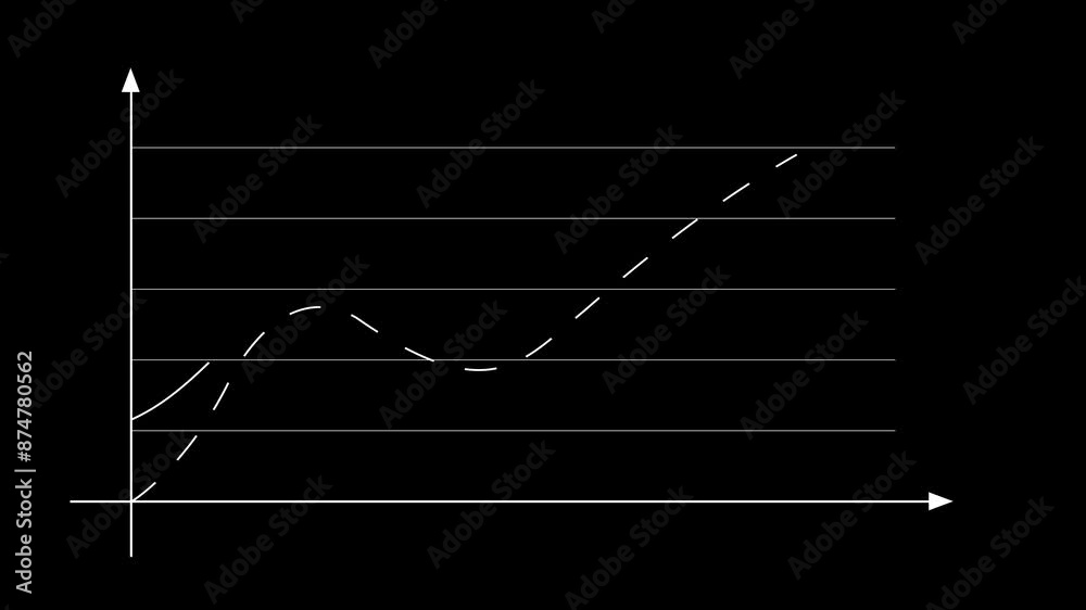Curve line rising bar graph, Showing growth Financial graph analysis on ...