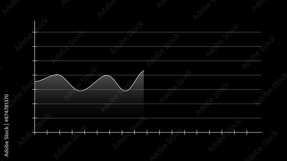 Curve line rising bar graph, Showing growth Financial graph analysis on ...
