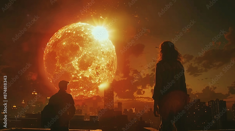 Prometheus brings divine fire to the Statue of Liberty, her torch ...