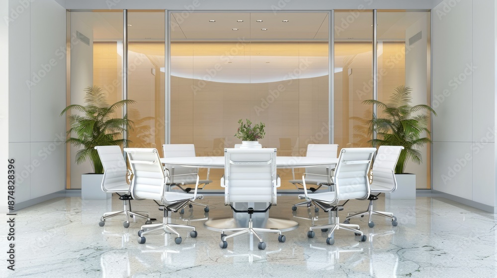 Modern White Conference Room Interior Design - A modern conference room ...