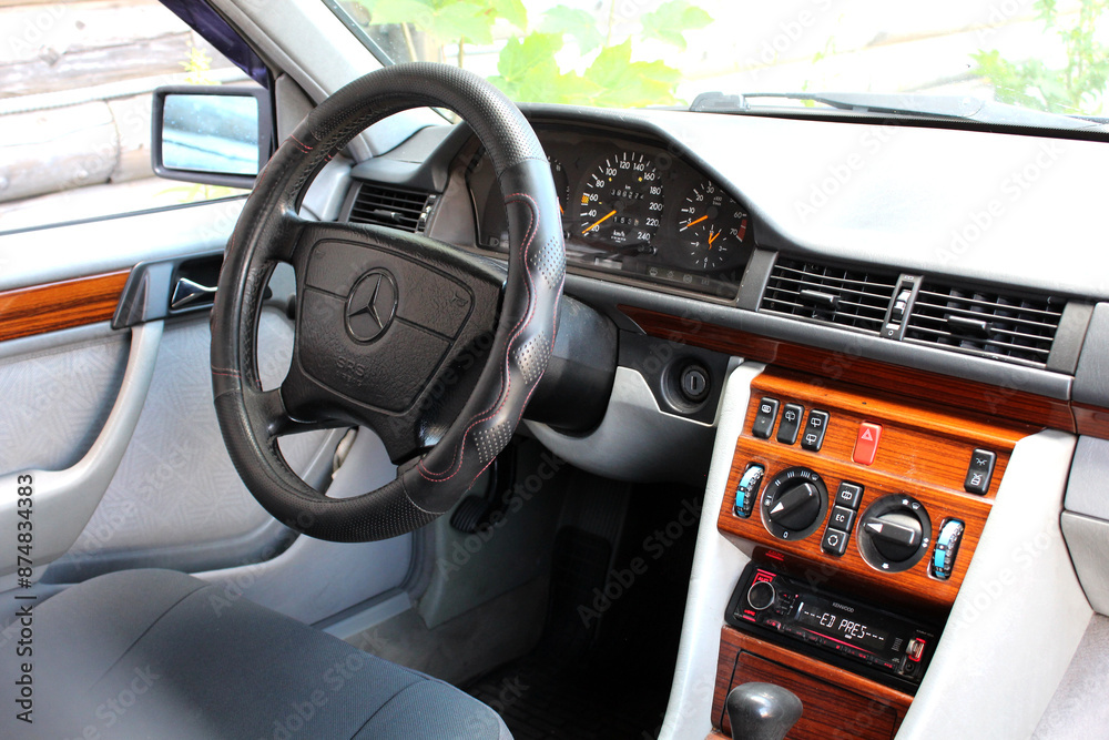 Vinnytsia, Ukraine; June 29, 2024. Old german classic car Mercedes W124 ...