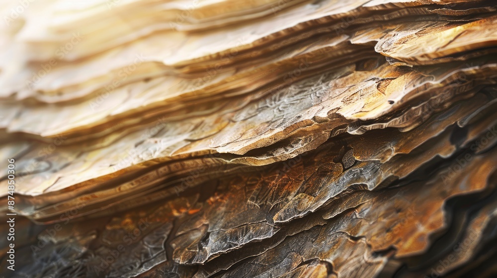 Compressed Layer Rock Structure Resembling A Stack Of Pancakes Stock ...