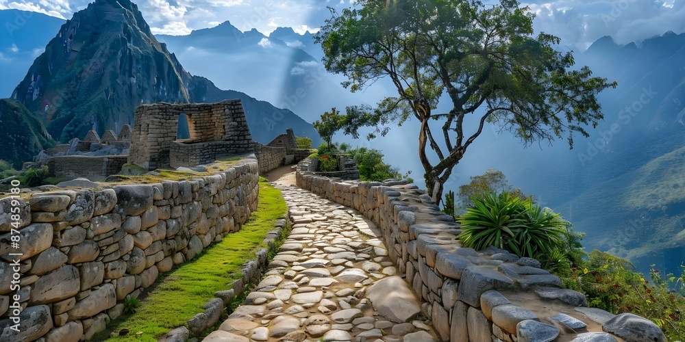 Exploring the Historical Beauty of Machu Picchu, Peru by Day. Concept ...