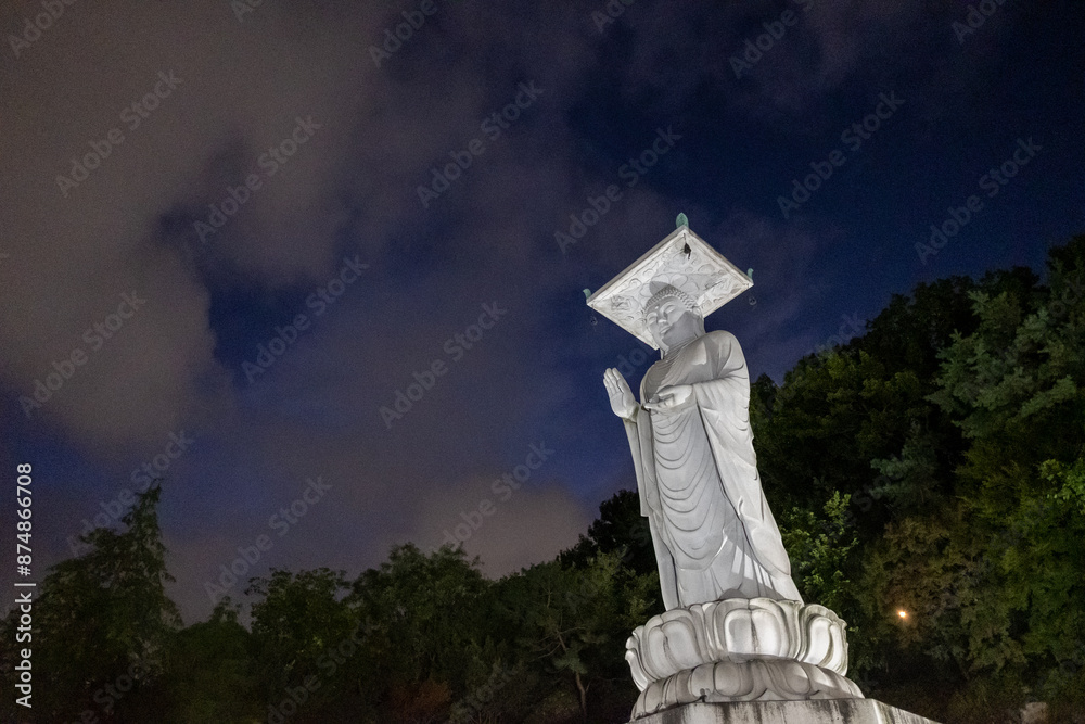 Mireuk Daebul statue of the bodhisattva Maitreya at Bongeunsa Temple at ...