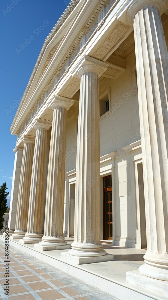 Foto de Elegant Classical Greek Architecture with Marble Columns and ...