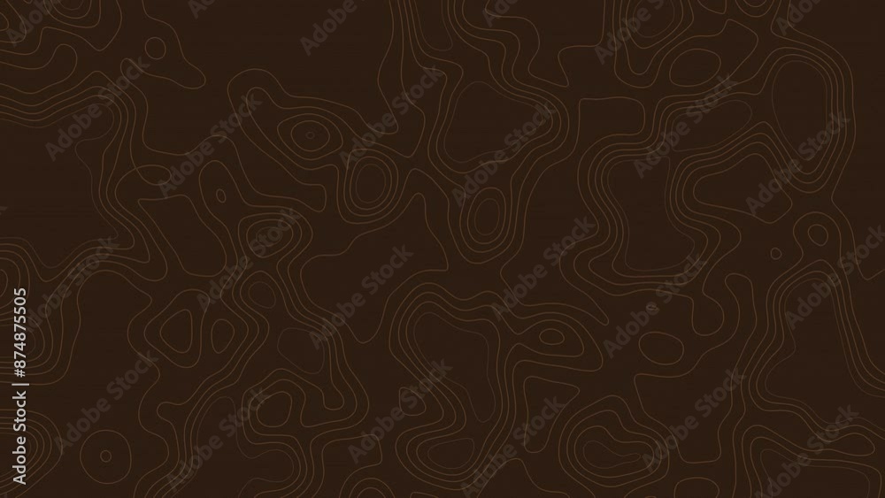 Topography map background in lines and contour movement. Contour ...
