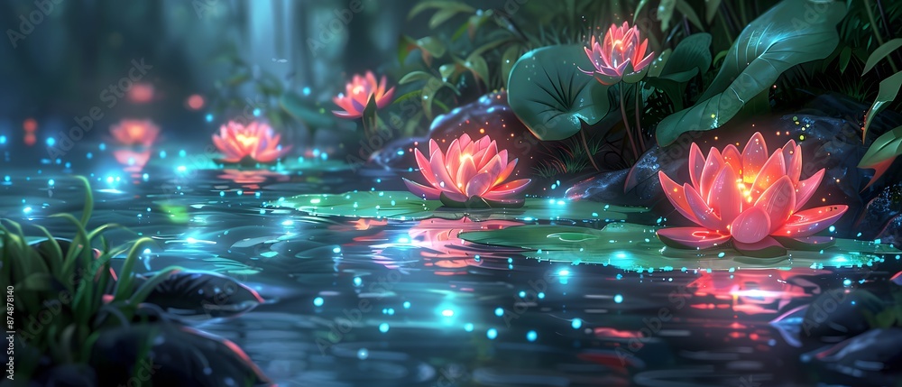 Gifts of the Dark Bloom, In a haunted pond, lotus flowers bloom ...