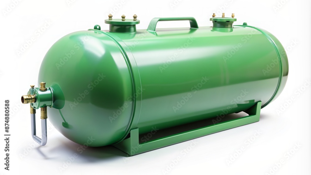 Isolated R32 refrigerant tank on a pure white background, showcasing ...
