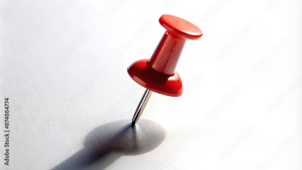 push pin with shadow on white background, push pin, drawing pin,shadow ...