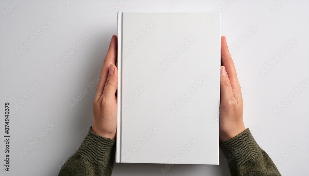 White Hardcover Book Mockup - Template for Branding or Title Placement ...