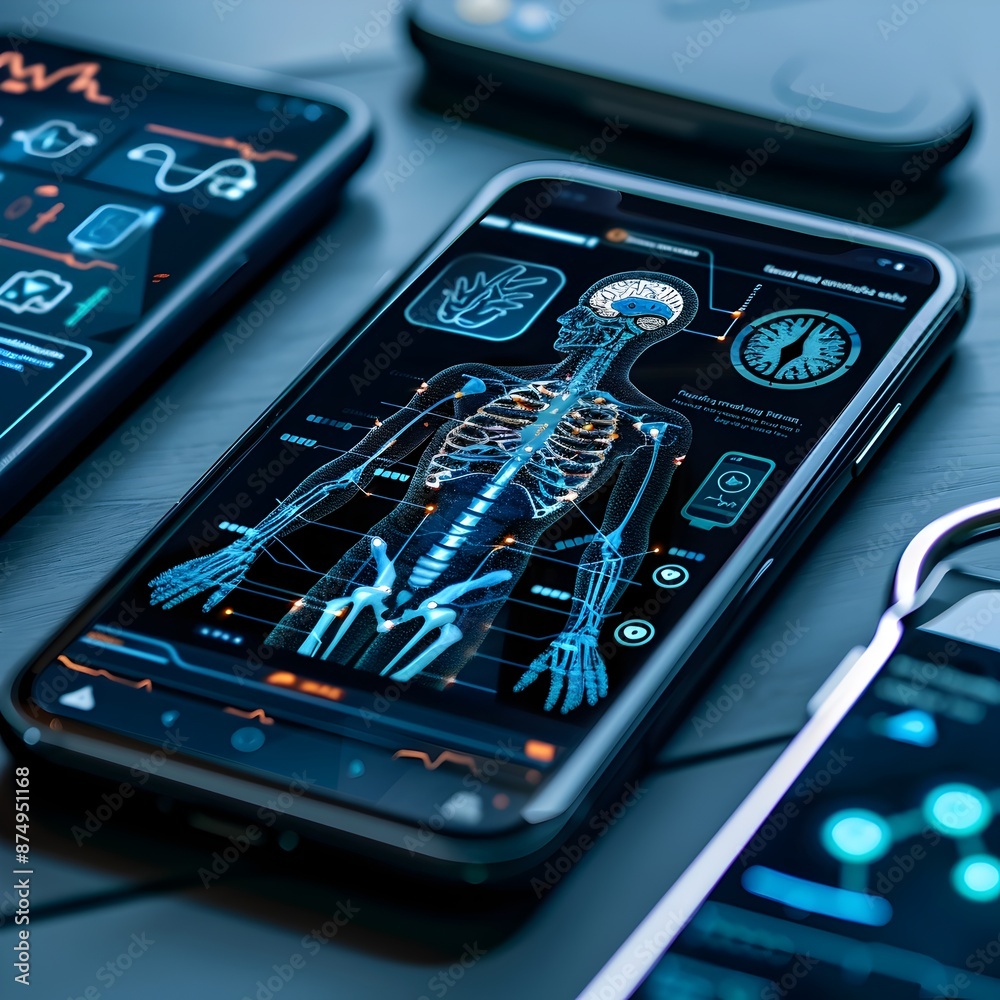 AI powered Personalized Health and Fitness App on Smartphone Screen ...