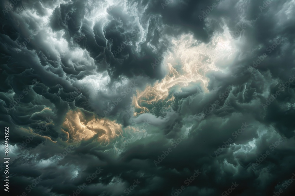 Weather Disaster. Severe Storm Clouds in Extreme Weather Landscape ...