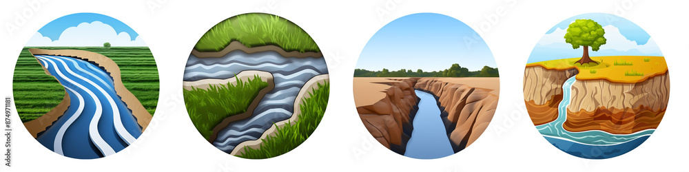 Erosion Control clipart collection, symbol, logos, icons isolated on ...