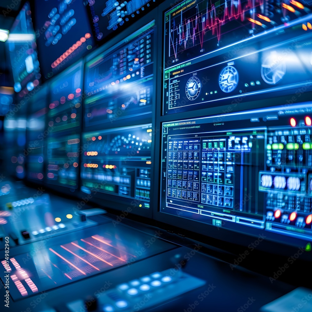 Smart Grid Control Room Monitoring Real Time Electricity Supply and ...