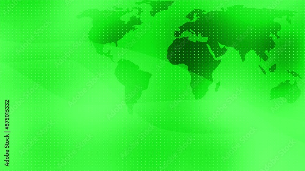 Green color futuristic world map geographical background, hi-tech map ...