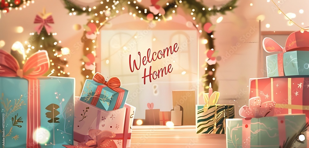 welcome home written in the middle of the background with roses flowers ...
