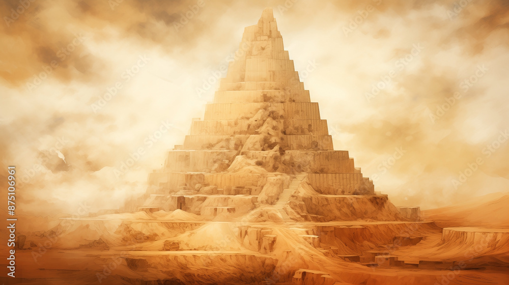Book of Genesis, Tower of Babel recounts how people of Babylon ...