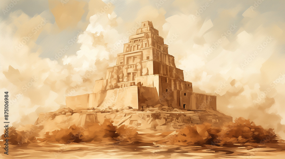 Book of Genesis, Tower of Babel recounts how people of Babylon ...