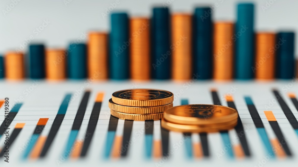 Clean and minimalist design highlighting wealth, savings, and budgeting ...