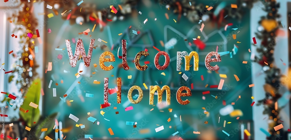 welcome home written in the middle of the background with roses flowers ...