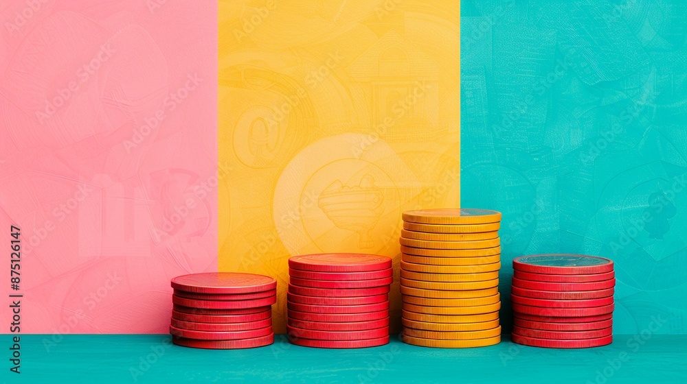 Elegant composition highlighting wealth, savings, and budgeting ...