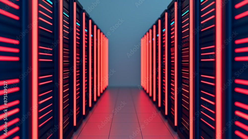 Dynamic and bold design highlighting network infrastructure, routing ...