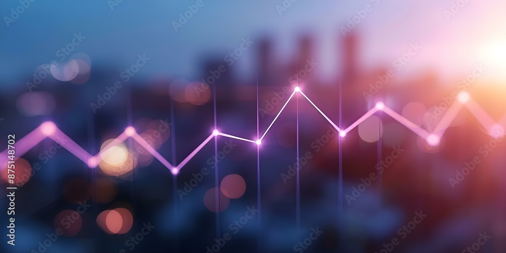 Professional 2D line graph depicting pollution changes over past decade ...
