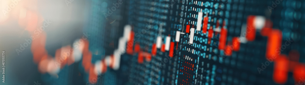 Stock Market Recession Chart with White Arrow Closeup Stock Photo ...