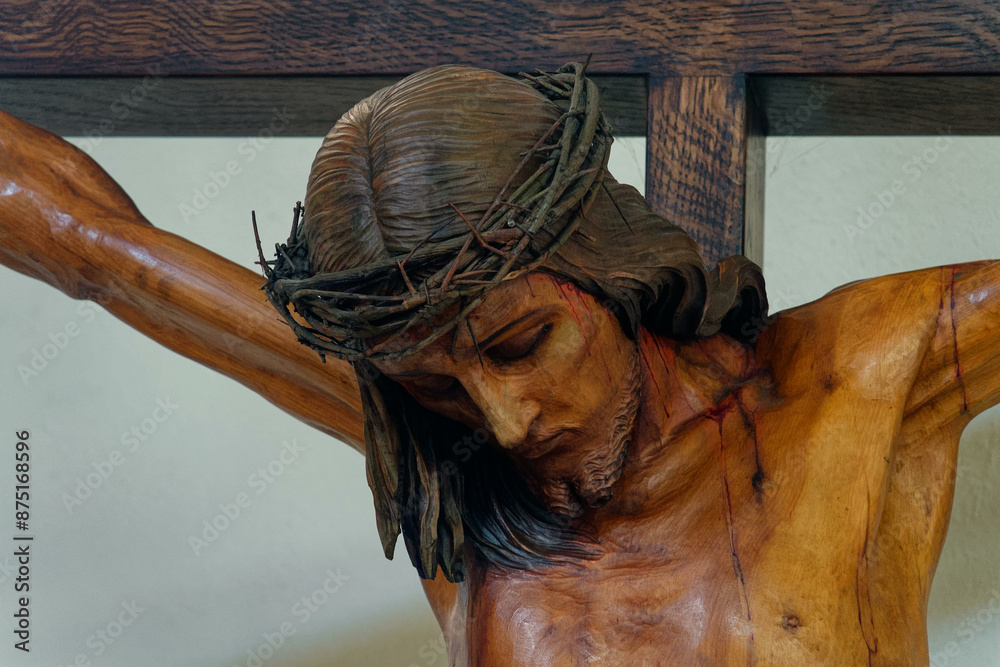 Poster Portrait of the face of Christ crucified on the cross – Wall Art | UkPosters