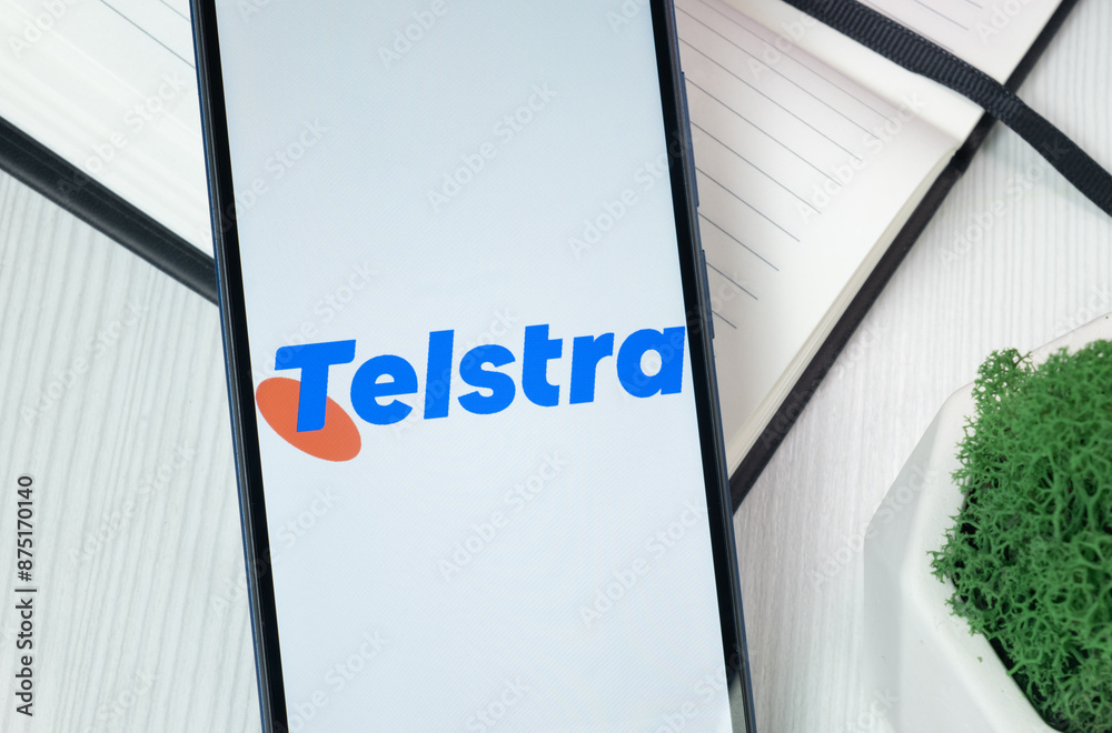 New York, USA - 30 June 2024: Telstra Logo or Icon on Phone Screen ...