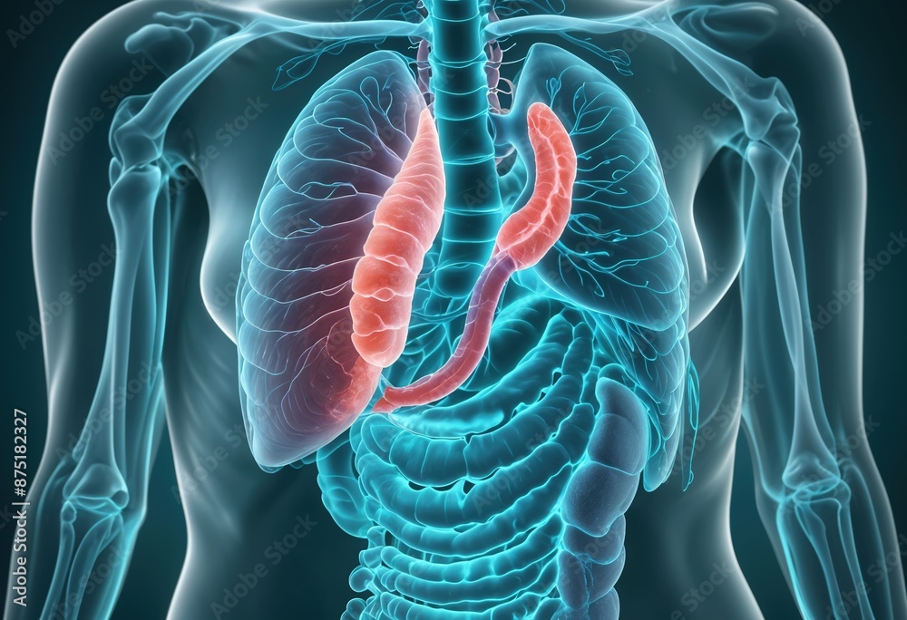 Human body organ digestive system anatomy 3d illustration Stock ...