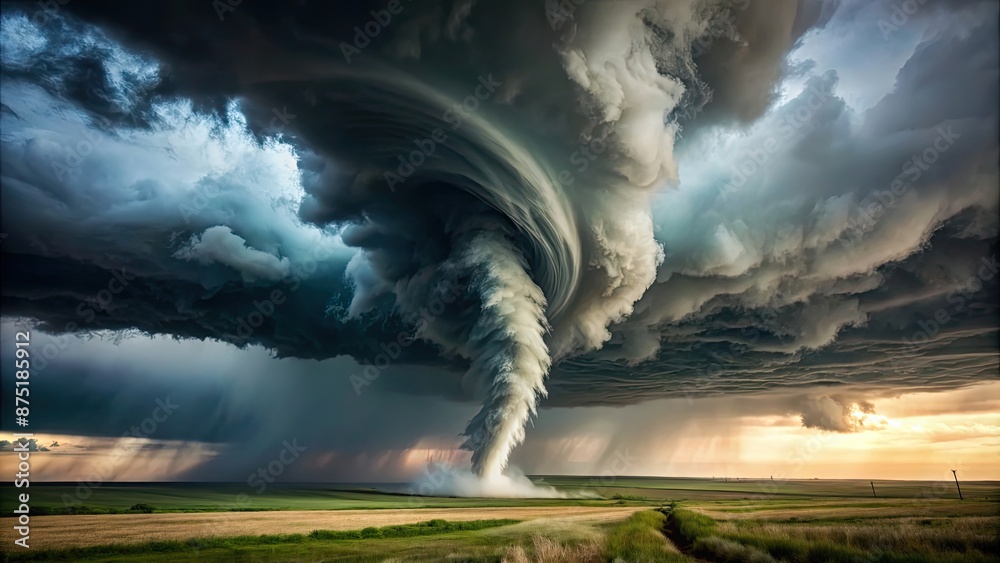Footage of a tornado in action , tornado, storm, weather, nature ...