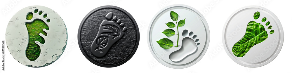 Carbon Footprint clipart collection, symbol, logos, icons isolated on ...