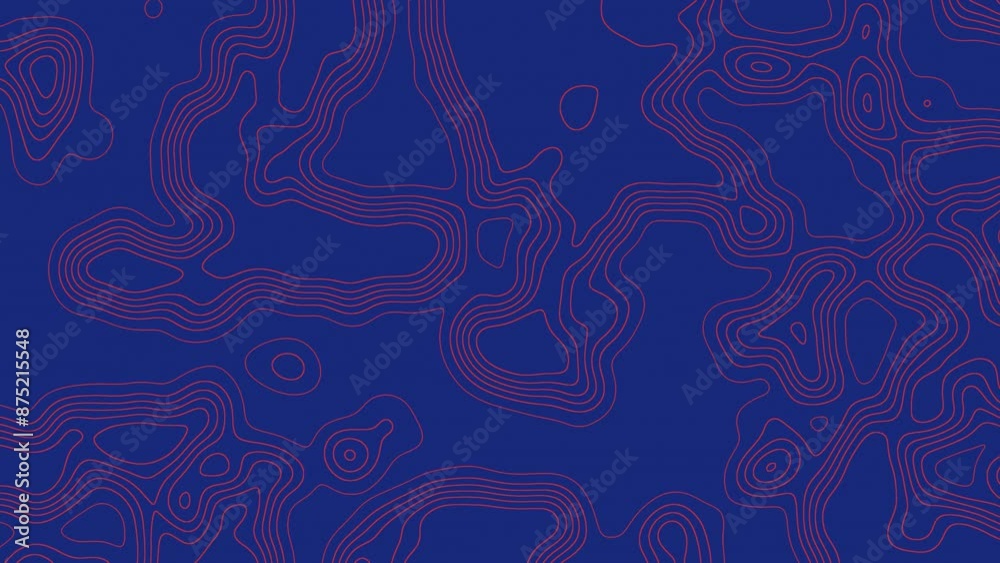 Topography map background with lines and contour movement. Contour ...