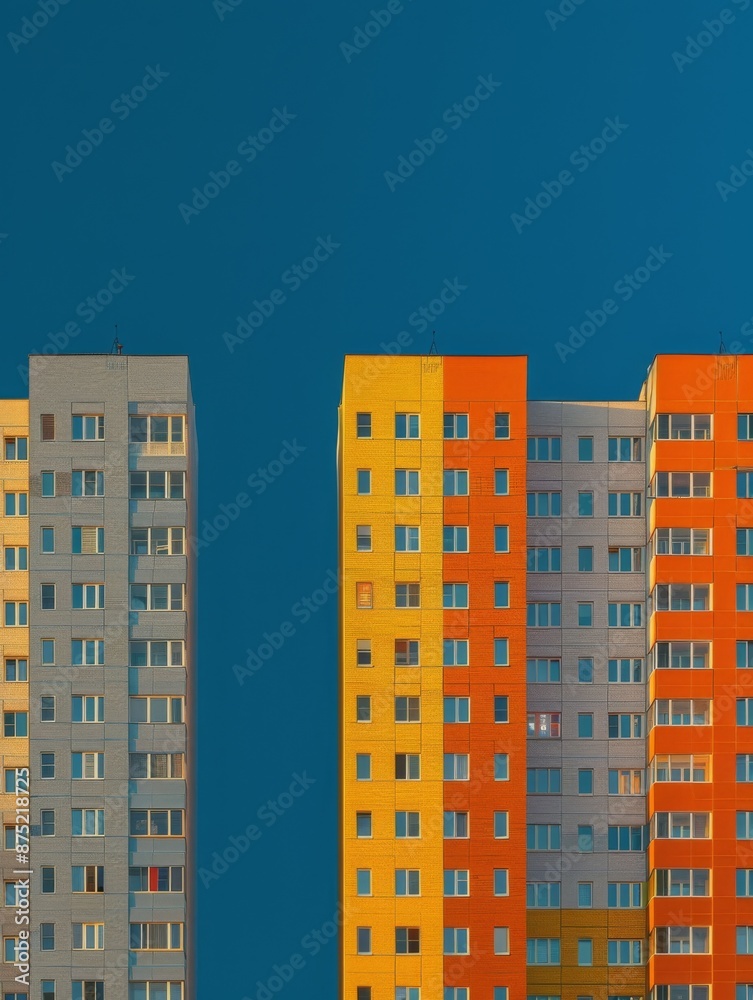 Buildings with a playful, colorful facades. Colored architecture ...