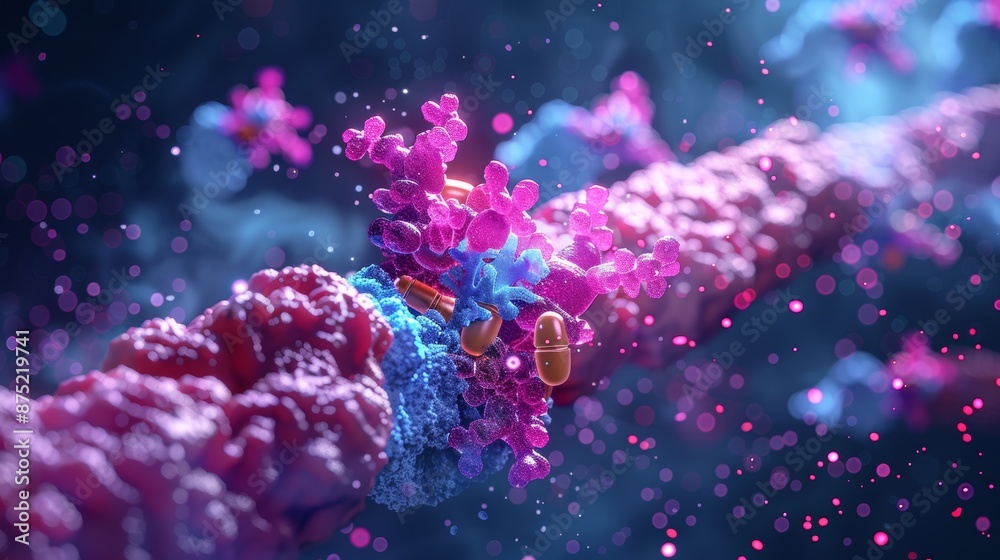 A scientific diagram depicting the structure of a hormone receptor ...