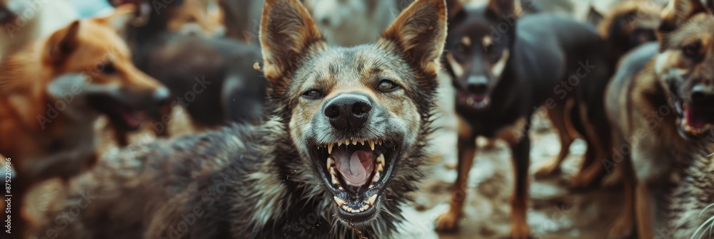 Animal rabies.World Rabies Day. a dog with rabies virus Stock Photo ...