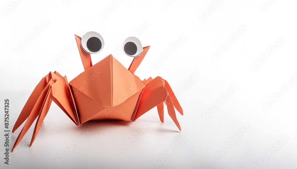 Animal concept origami of a fiddler Crab - Brachyura Malacostraca ...