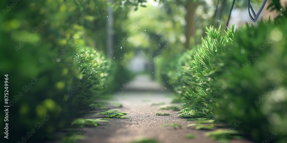 footpath in the forest, Urban Wildlife Corridor Unique blurred ...