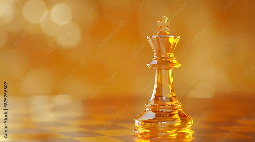Amber chess set piece white queen on gold gradient background Stock ...