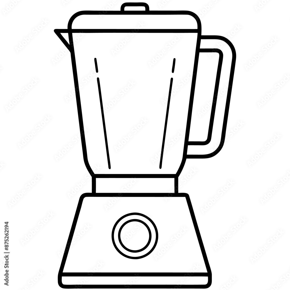 blender outline coloring book page line art illustration digital ...