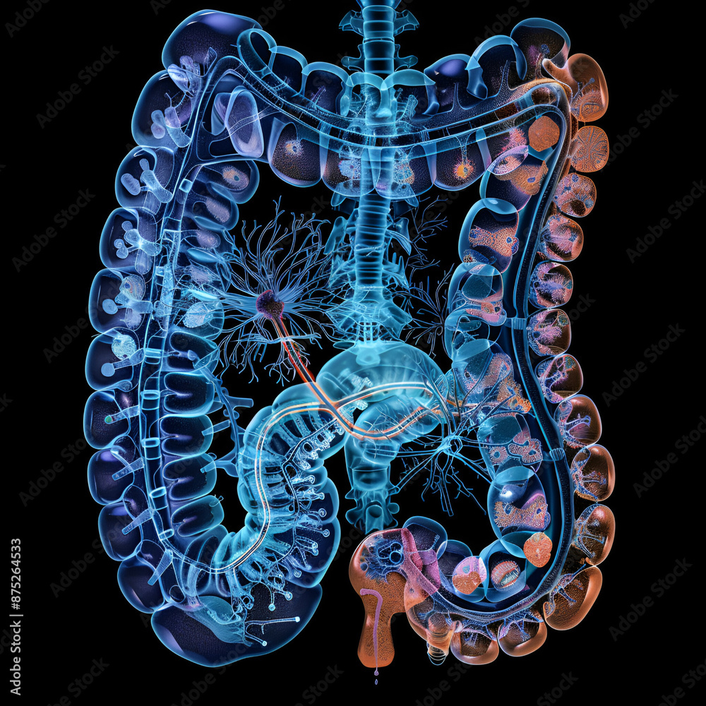 Visualize the absorption process of water-soluble vitamins (B complex ...