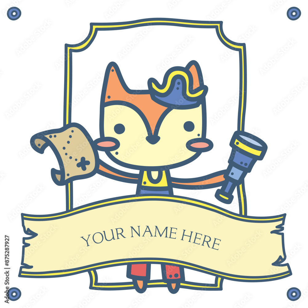 Cute fun pirate ship captain and crew member personalized poster ...