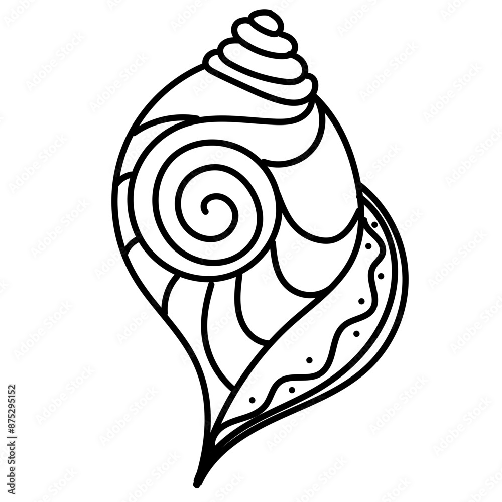 conch Design - vishnu shankha Stock Vector | Adobe Stock