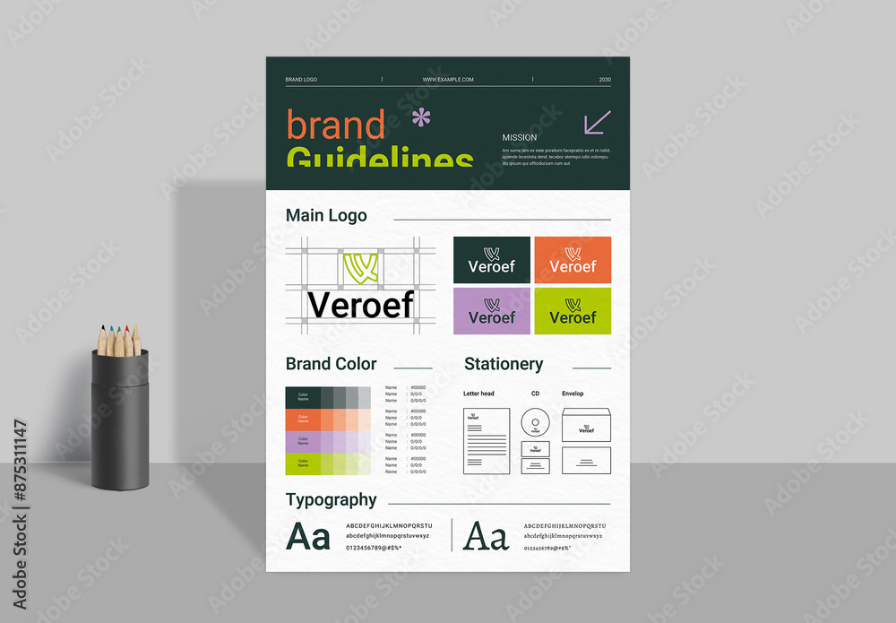Brand Guideline Kit Layout Stock Template | Adobe Stock