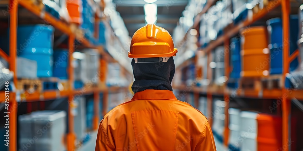 Security officers inspect warehouses for dangerous goods to prevent ...
