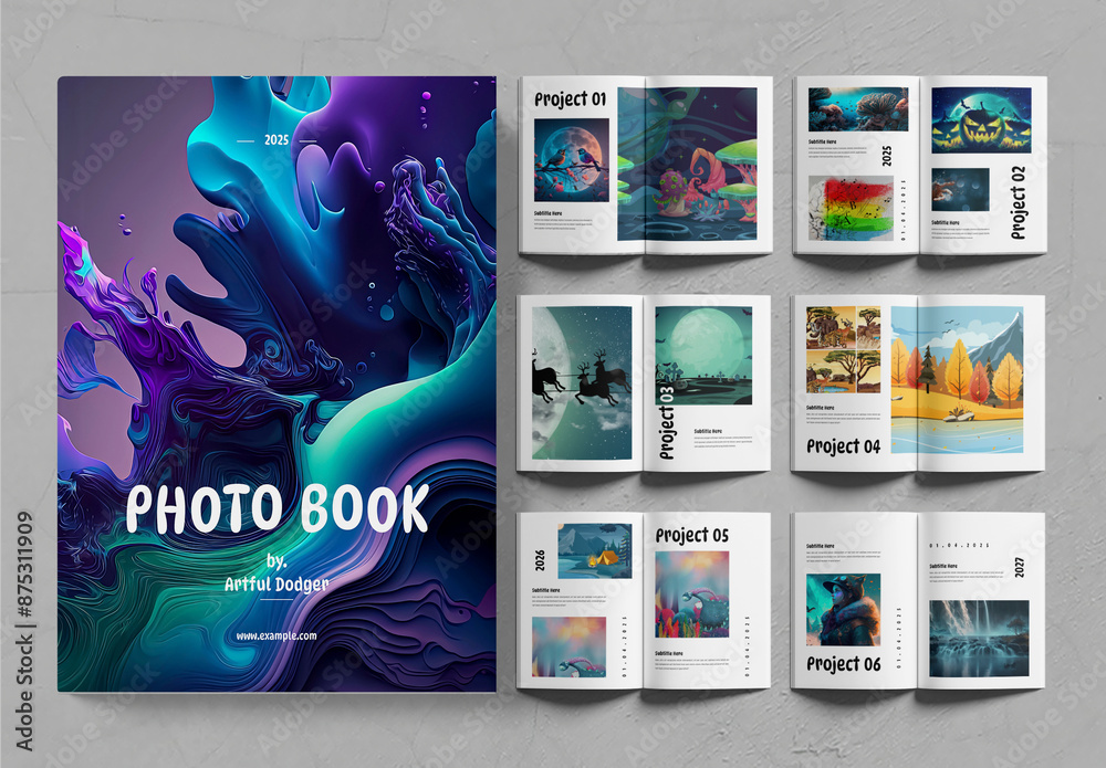 Photo Book Layout Stock Template | Adobe Stock
