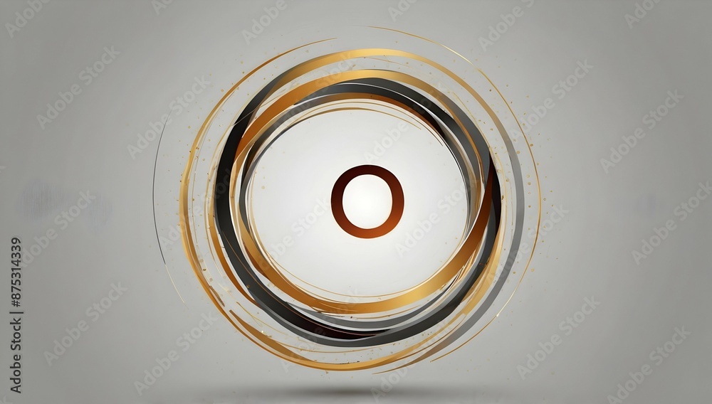 vector logo two letters "O" made of hoops and lines, the letters "O ...