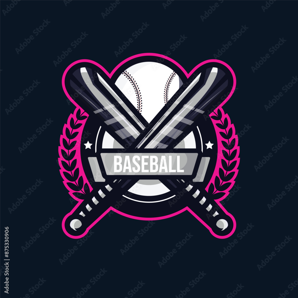 Vector baseball logo design. Sports baseball tournament logo, suitable ...